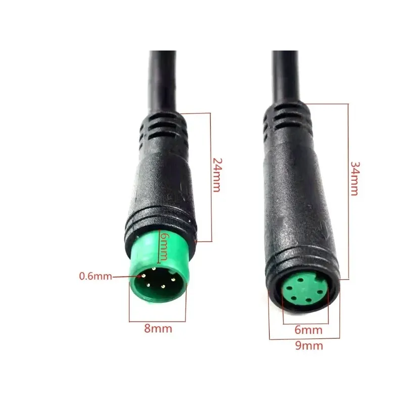 M8 5-Pin Waterproof Connector - Balance Car, E-Bike Motor Plug Cable ...
