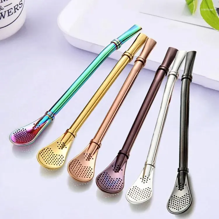 DHgate.com:304 Stainless Steel Colorful Coffee Scoops & Tea Straws ...