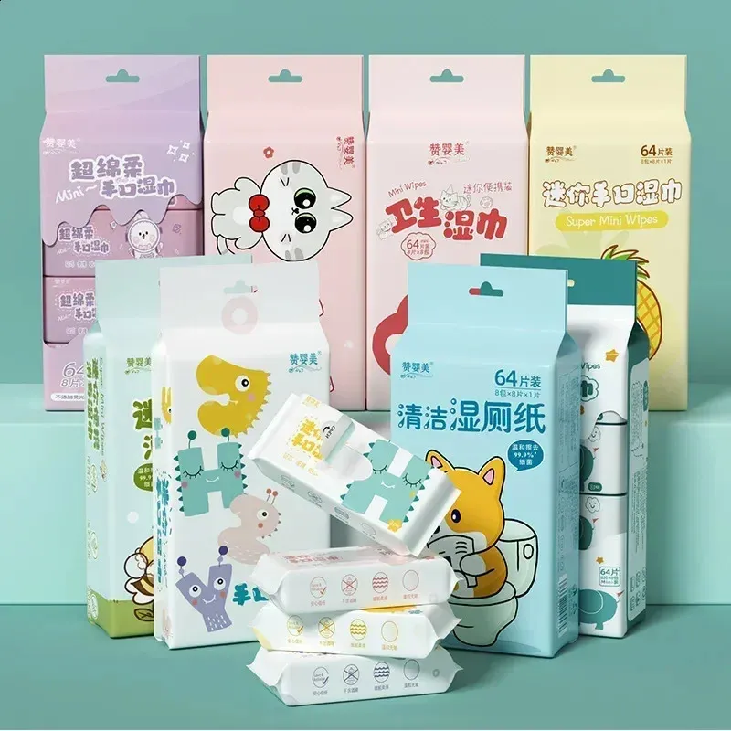 Mini Hand Wipes: Small Pack of Wipes for Hand & Mouth, Thickened ...