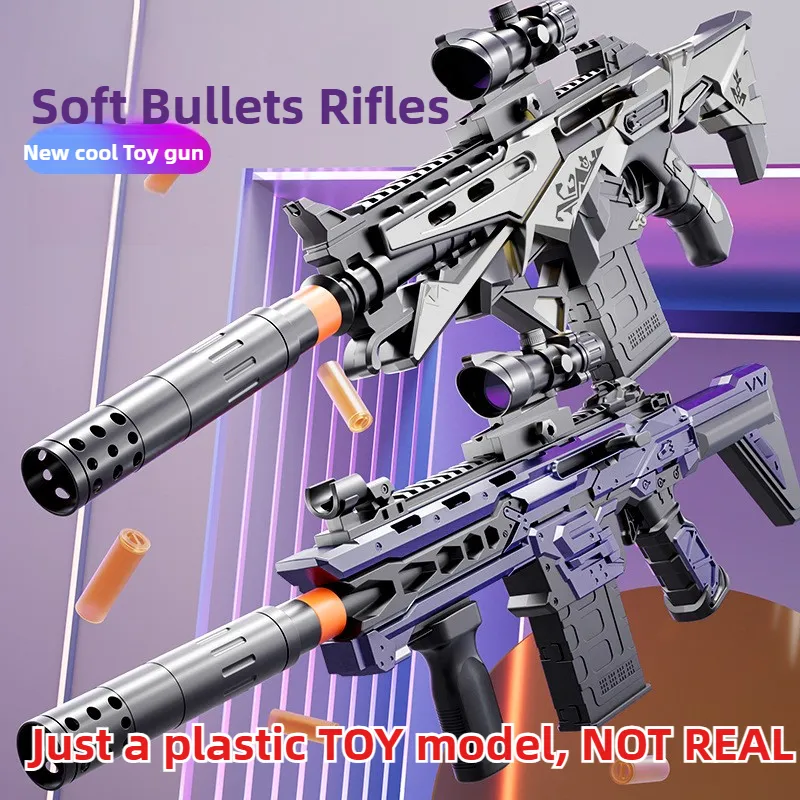 Soft Bullets Rifles Shell Ejection Toy Gun Cool Appearance Launcher ...