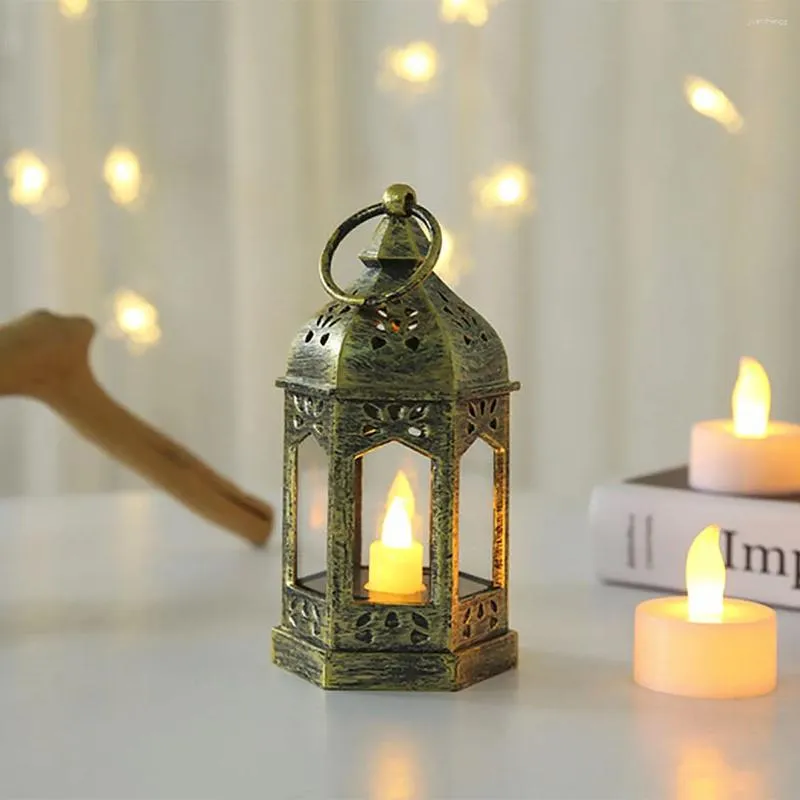 Candle Holders 1PC European Vintage Plastic Lamp Creative Electronic Candlestick Decorative Ornament