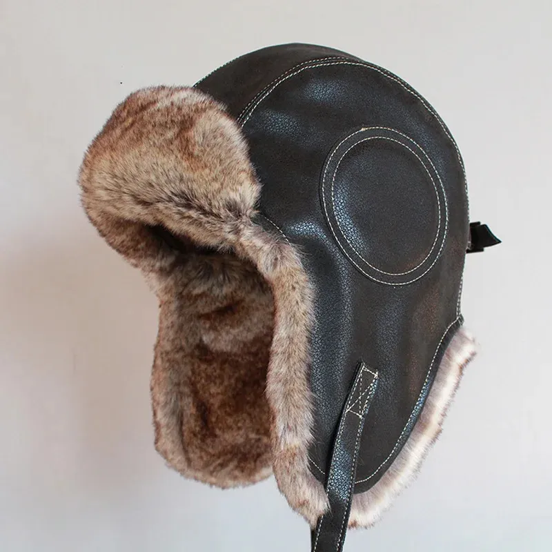 Winter Ushanka Trapper Hat: Premium Faux Fur Snow Hat with Ear Flaps ...