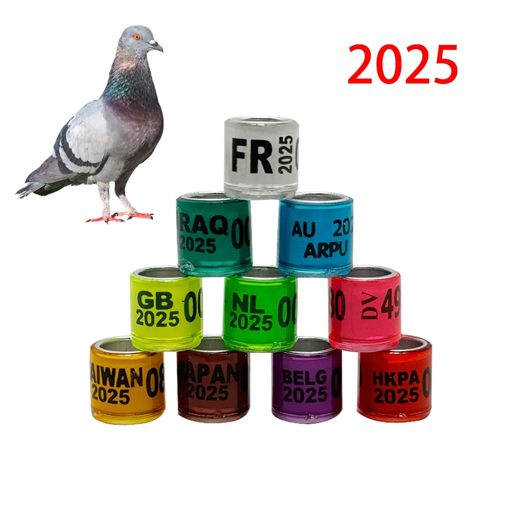 Numbered Bird Leg Bands 8mm Aluminum Plastic Bird Foot Rings For ...