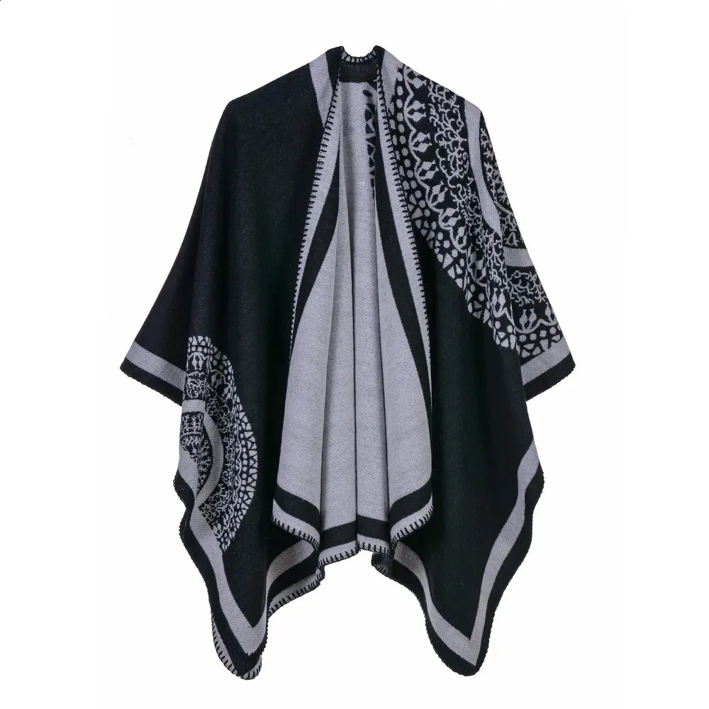 Elegant Cashmere Shawl Cardigan: Autumn Winter Poncho Cape - Shop Now ...