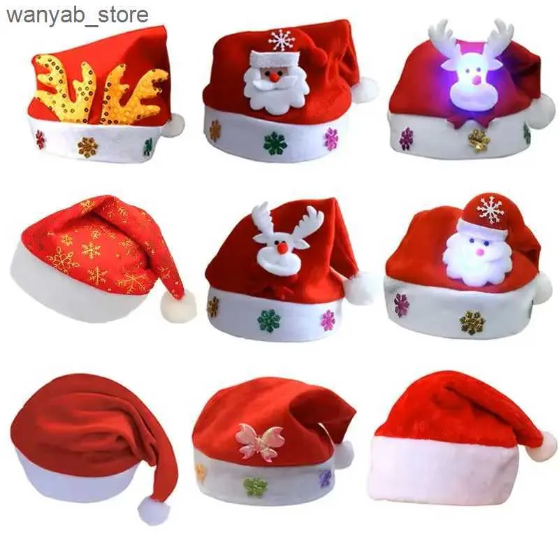 2024 Cute Christmas Christmas Bucket Hat For Kids/Adults Wide Brim Red ...