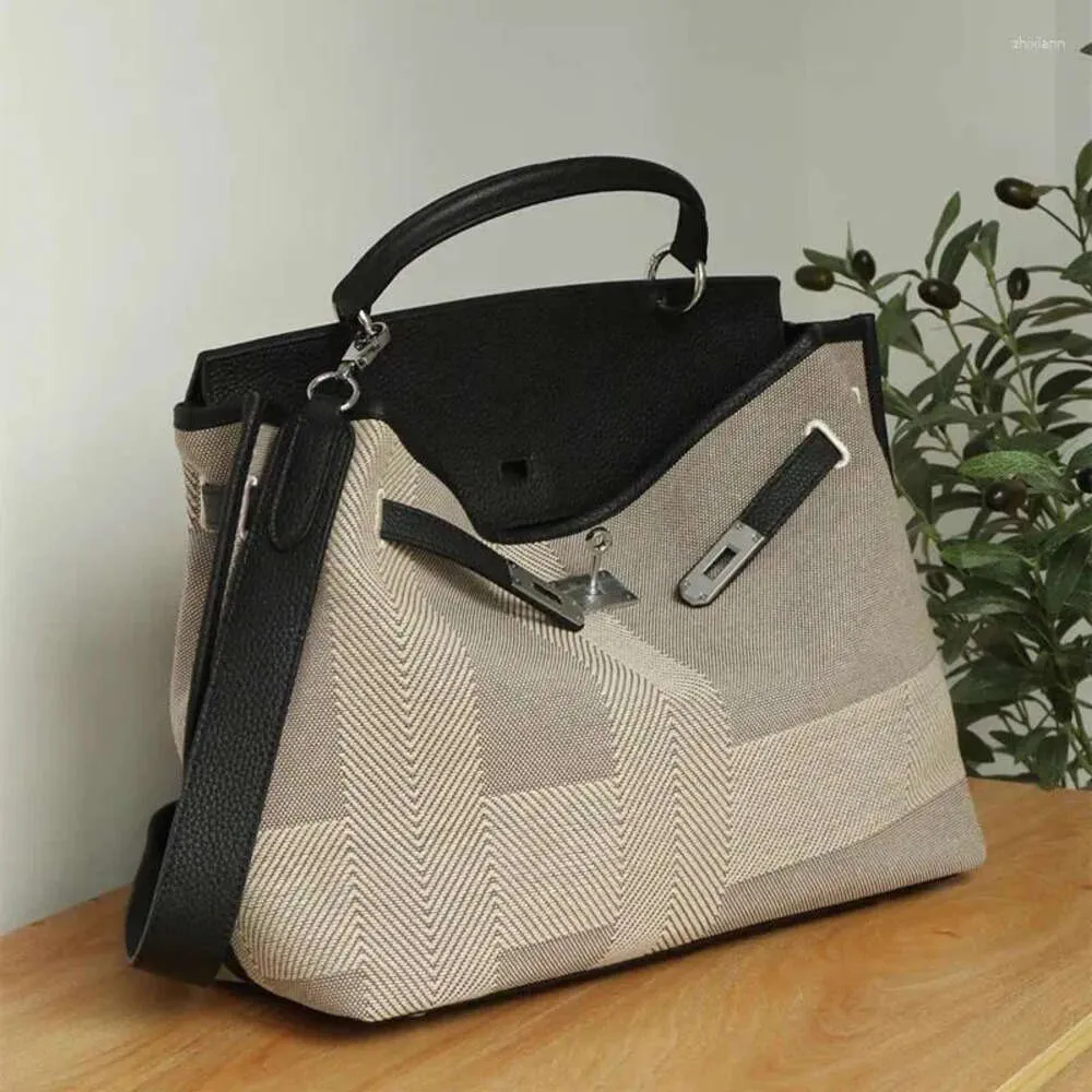 Bag Large Capacity Checkered Leather Tote ... From Dh1100012043, $329. ...