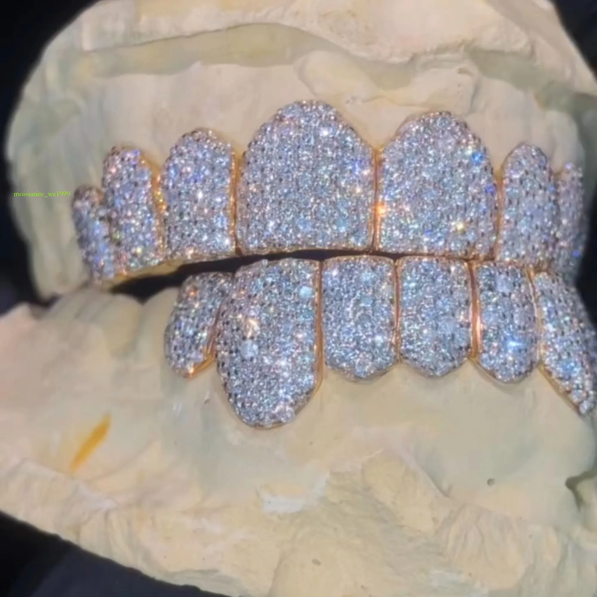 Hip Hop Custom Iced Out Moissanite Grillz Diamond... From Moissanite ...