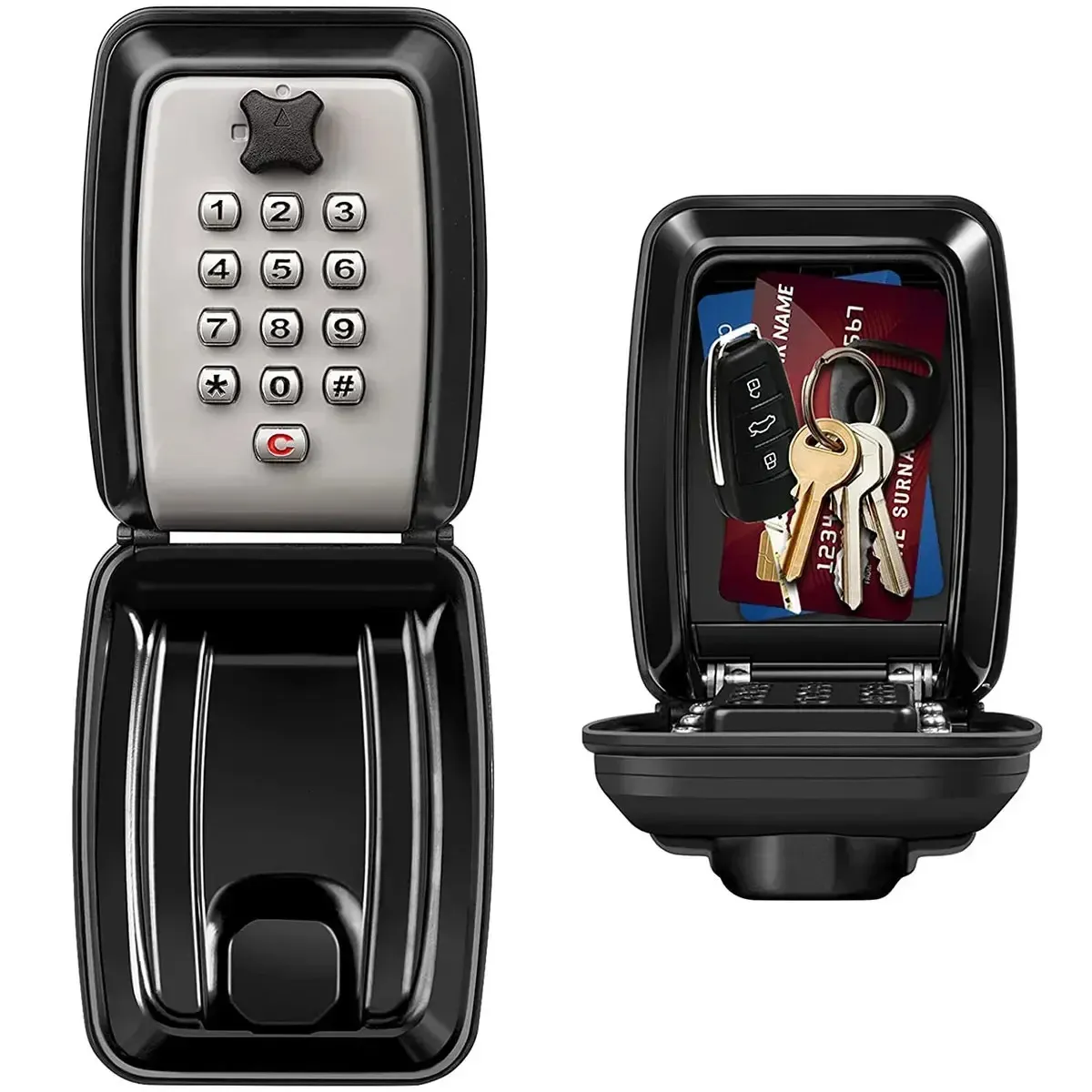 Wall Mounted Biometric Key Box With Push Button, Spare Storage, And ...