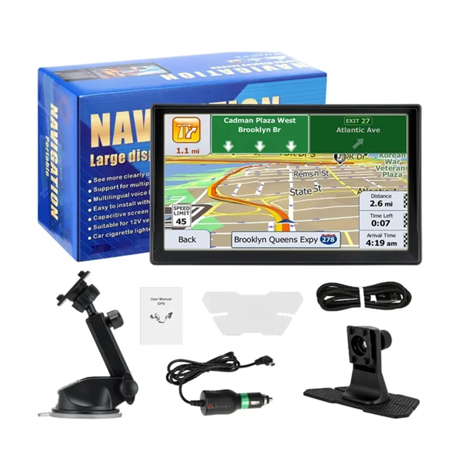 9 HD Car Navigation Display: Maps, Free Updates, GPS Navigator for ...
