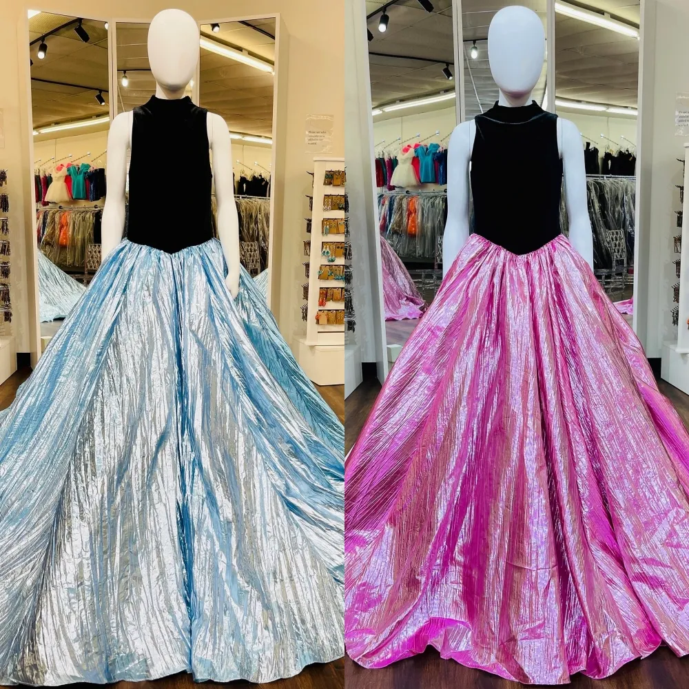 Metallic Lame Velvet 2 Tone A Line Pageant Overskirt For Preteen Girls ...