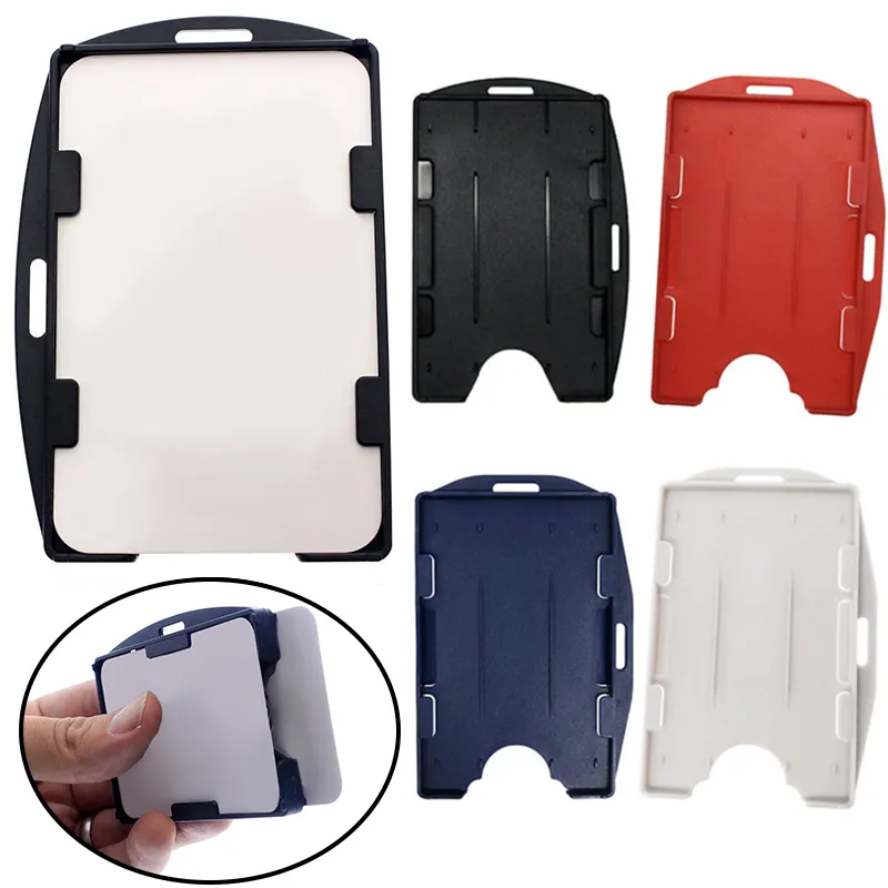 Double-Sided id card with holder with Transparent White Box - Practical ...