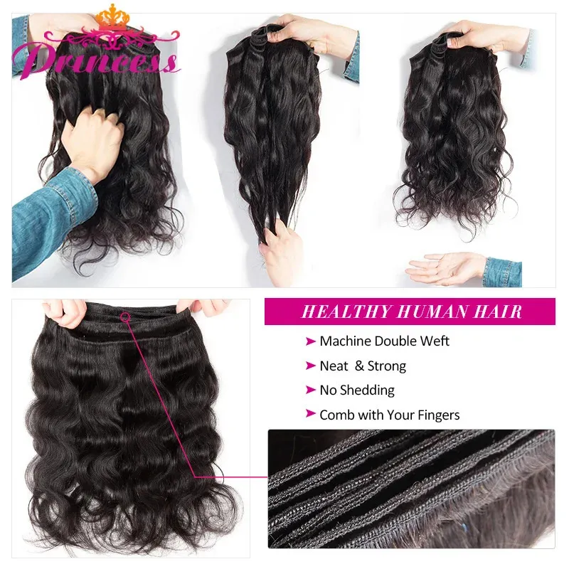 Beautiful Princess Brazilian Body Wave Hair Weave Bundles, Double Weft ...