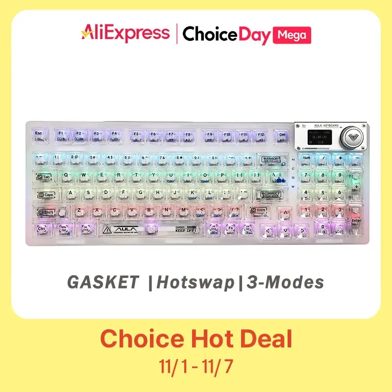 AULA F98PRO Wireless 65 Wireless Mechanical Keyboard With Bluetooth ...