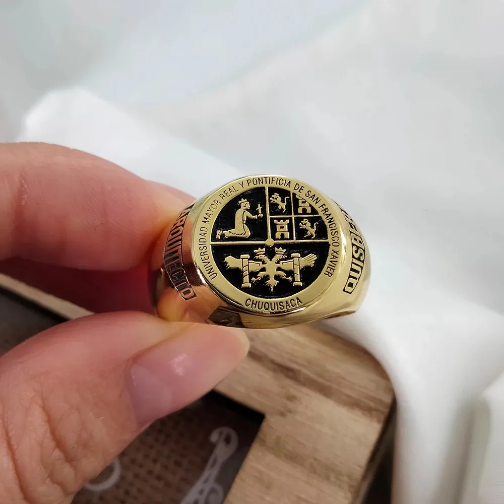 Personalized Copper Carving Signature Ring - 17mm Round Top, Custom ...