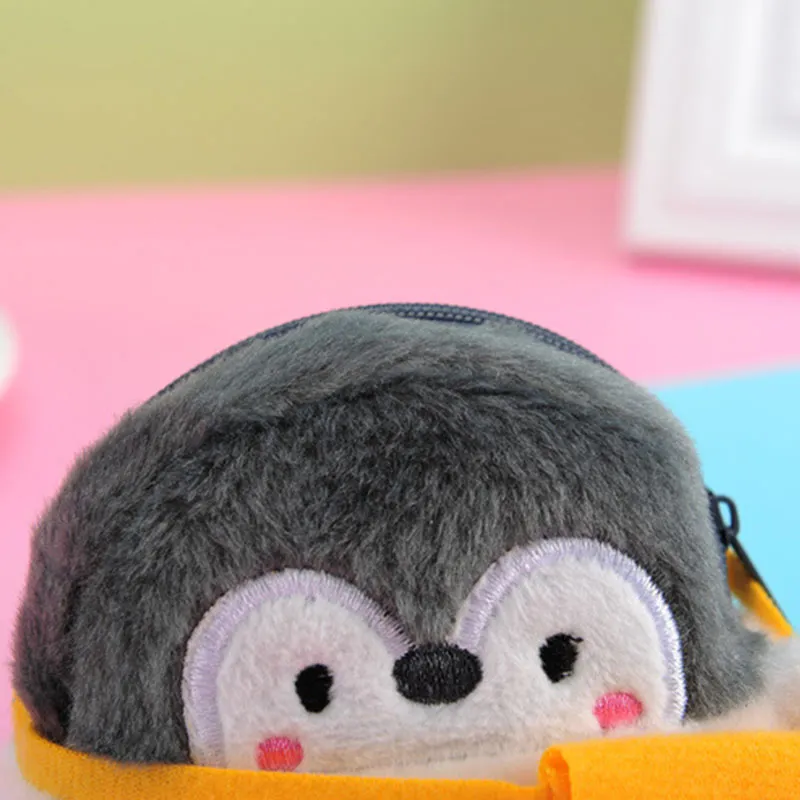 Cute Penguin Plush Coin Purse Mini - Kawaii Animal Zipper Pouch, Tiny ...