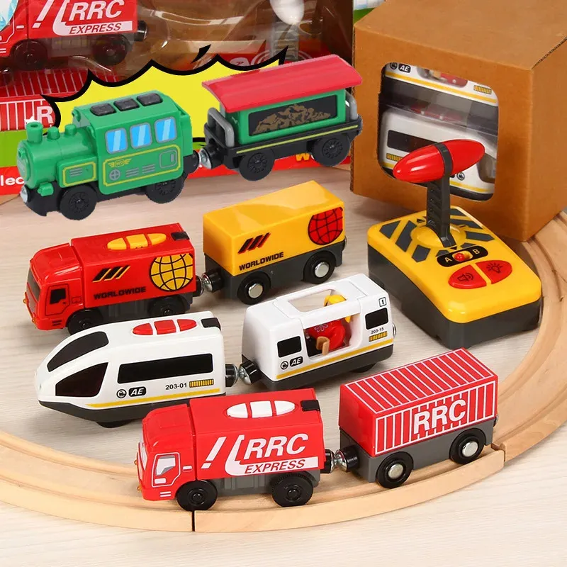 Electric Small Train Toys With Remote Control And Magnetic Diecast Slot ...