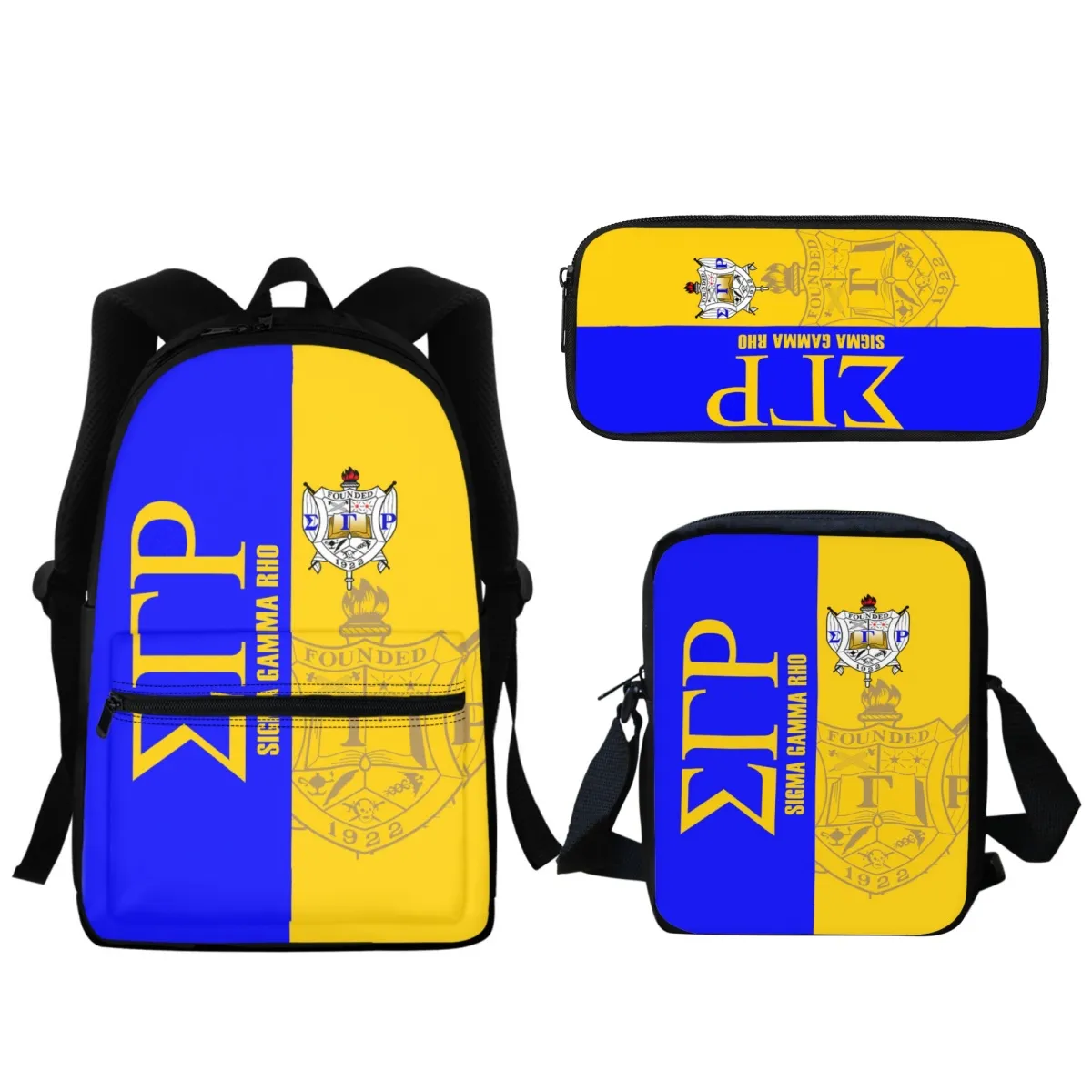Sigma Gamma Rho Print Backpacks For School Set Fashionable Zipper ...