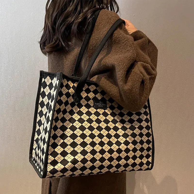 Women's Large Capacity Lightweight Canvas Tote Bag for Commuting and ...