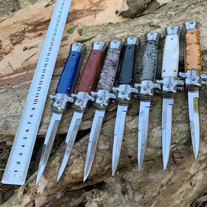 Flerfärgad Handtag Rak Kniv: GT ACK90 Fixat Blad För Utomhuscamping Och ...