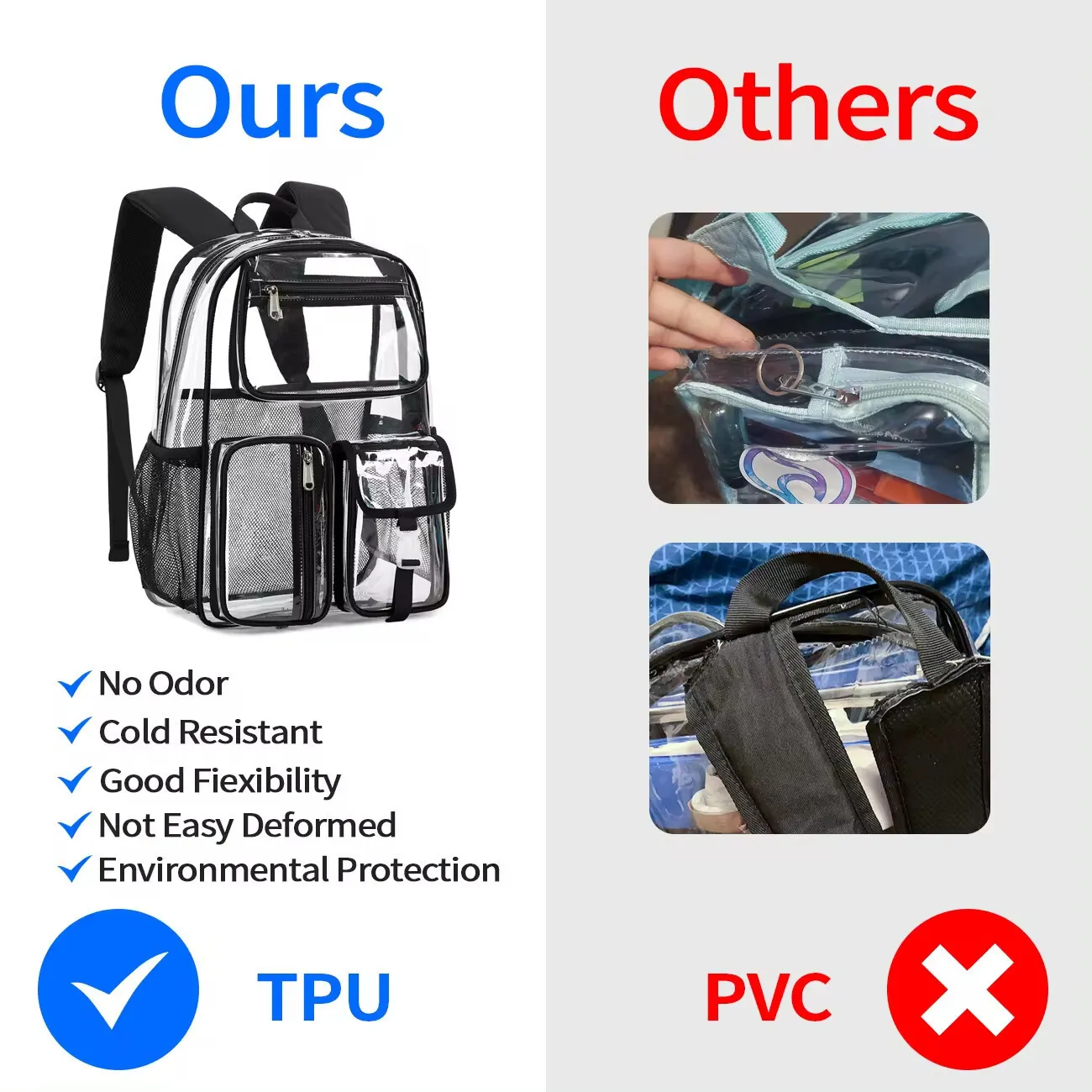 Transparent Jelly Backpack for Kids - TPU School Bag for Middle School ...