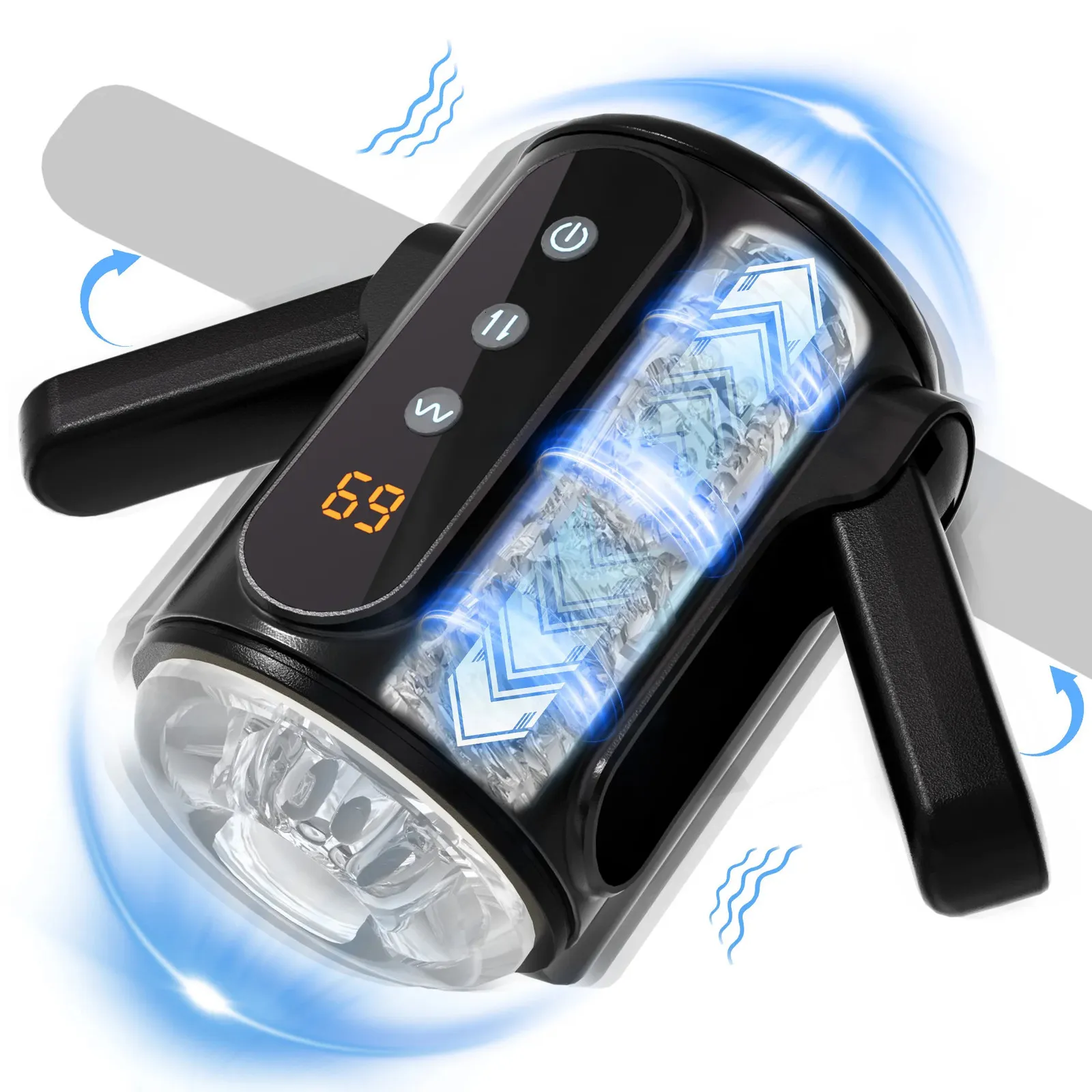 Compact Vibrating Male Stroker: Foldable Handle, Realistic Texture, Enhanced Stimulation - Shop ...