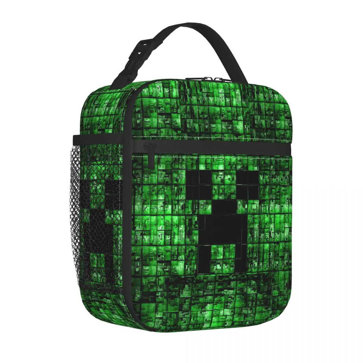 Pixels Art Insulated Minecraft Insulated Lunch Bag With Creeper ...