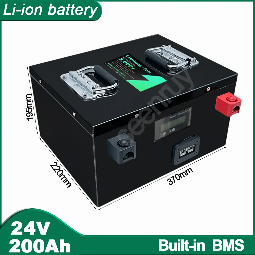 High Capacity 24V 200Ah Li Ion 200ah Battery Box With Charger For ...
