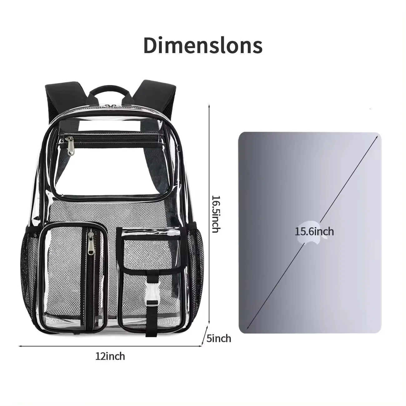 Transparent Jelly Backpack for Kids - TPU School Bag for Middle School ...