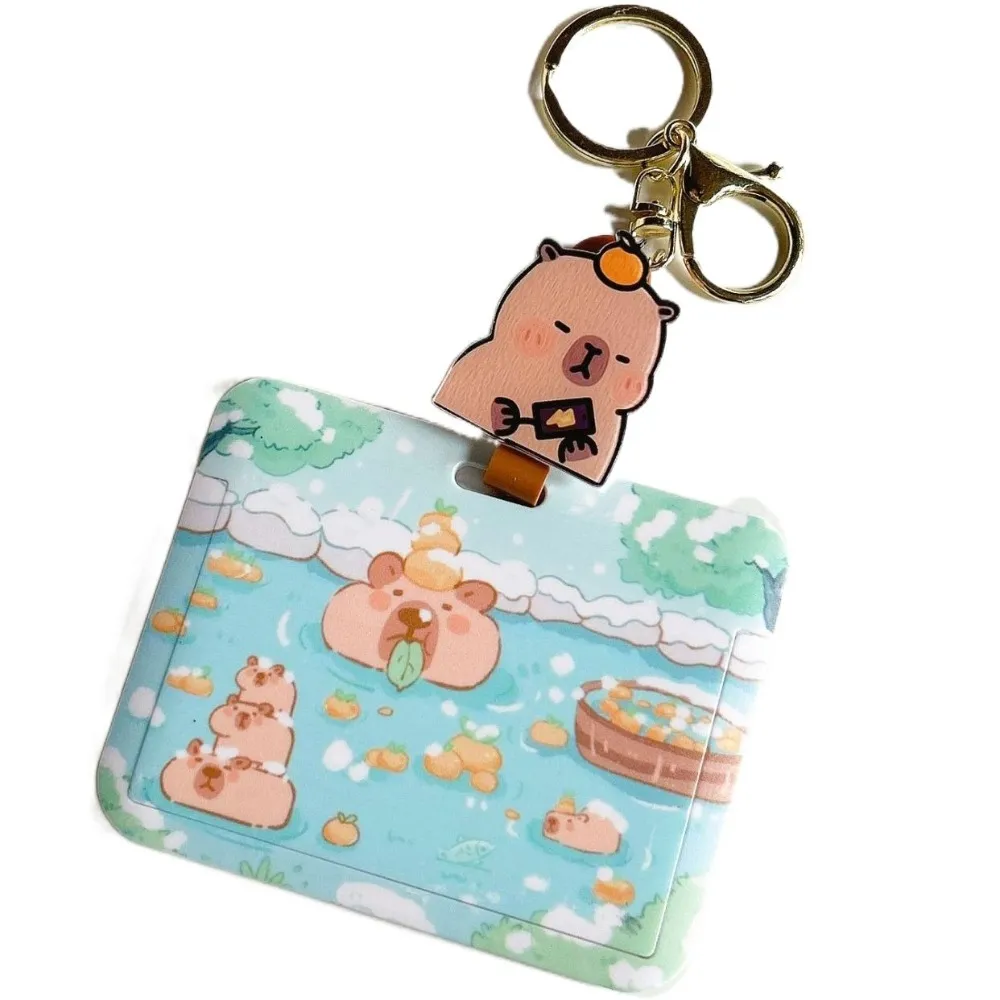 Cute Capybara Card Holder - Waterproof PVC Animal Cartoon Card Case ...