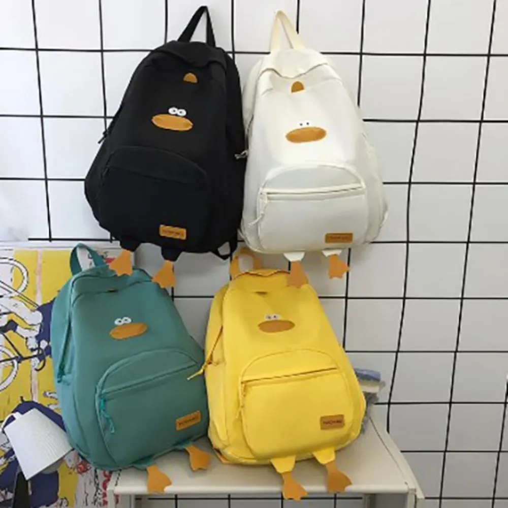 Designer Cartoon Duck Cute Backpacks For Women Versatile Korean Edition ...