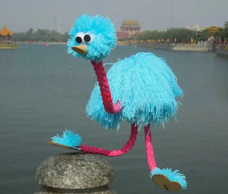DHgate.com:Cute Ostrich Hand Puppet Toy, Soft Stuffed Animal Marionette ...