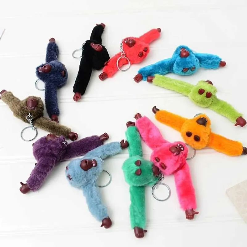 Cute Plush Monkey Keychain - Long Arm Orangutan Pendant, Gorilla ...