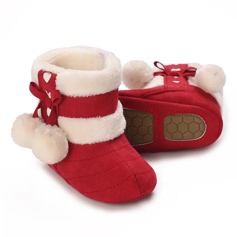 Christmas Toddler Cute Soft Bottom Winter Snow Boots For Newborn ...