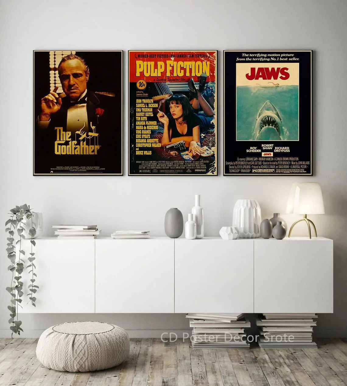 Ular IC Movie Posters Retro Kraft Paper TV Friends Office Wall Art ...