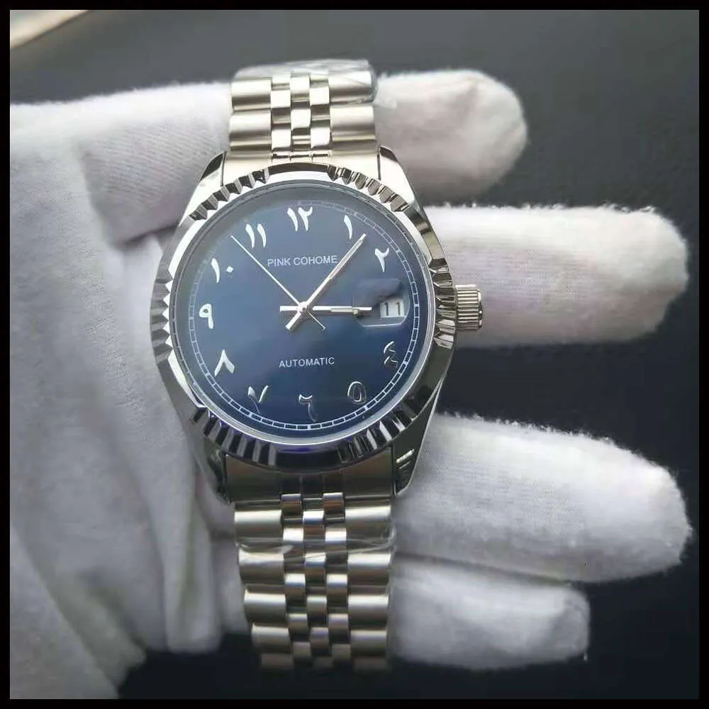 Arabic Numerals Watch, Elegant Pink Timepiece With Arabic Dial, Solid ...