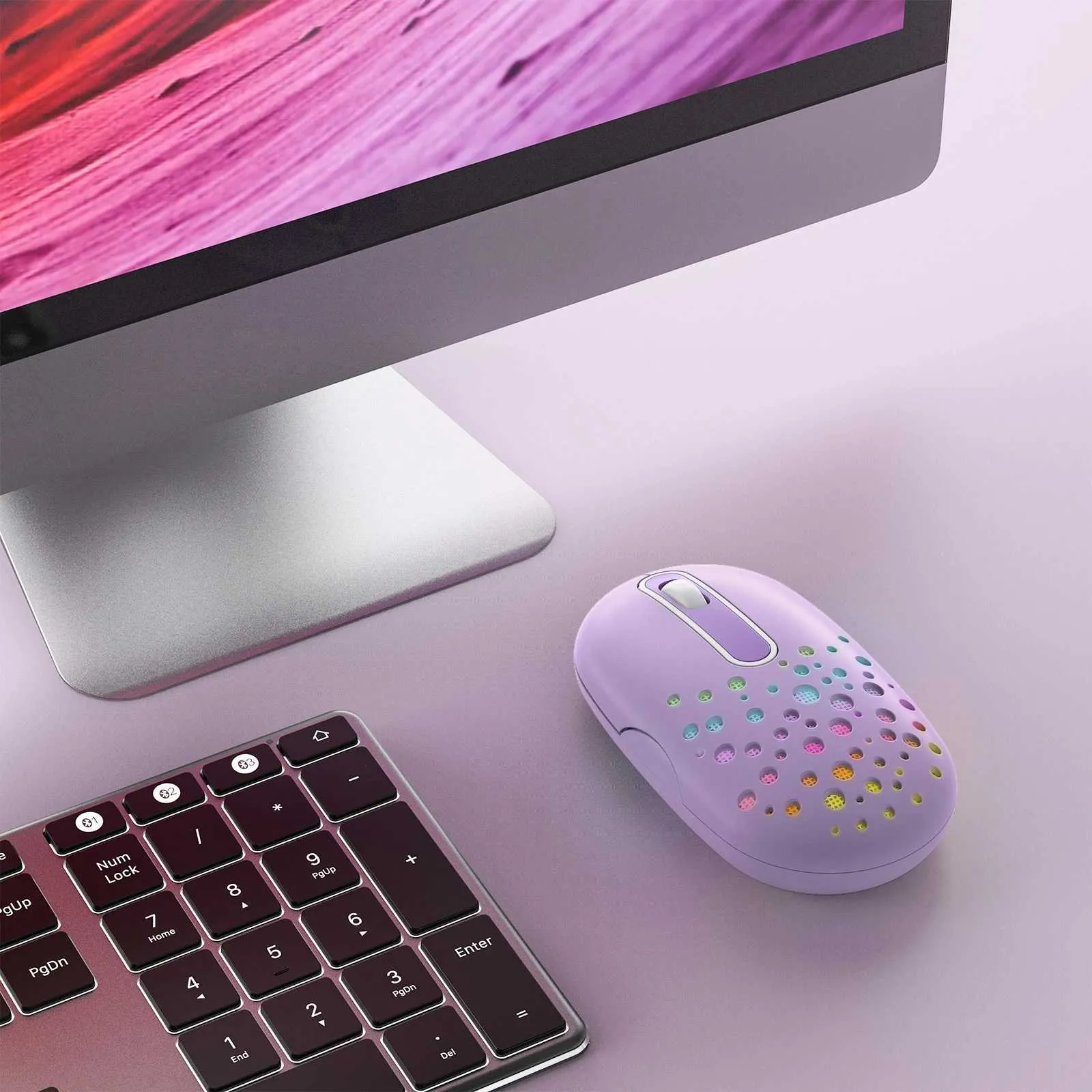 Jelly Comb Rechargeable Wireless Mouse - Ergonomic, Slim, Cordless USB ...