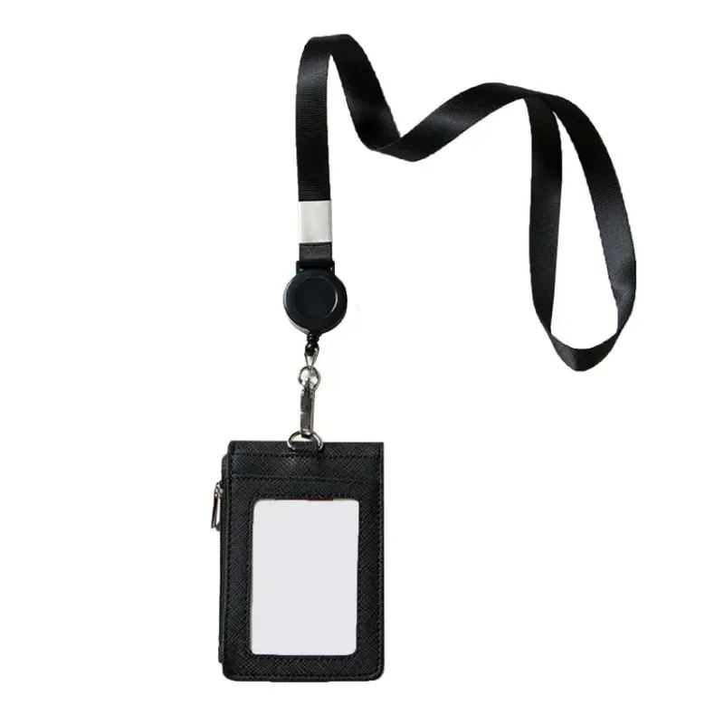 Zipper Work Card Holder With Multiple Slots Telescopic Buckle, Hanging ...