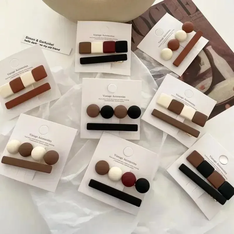 DHgate.com:Frosted Geometry Hair Clips: Vintage Alloy Ornamental ...