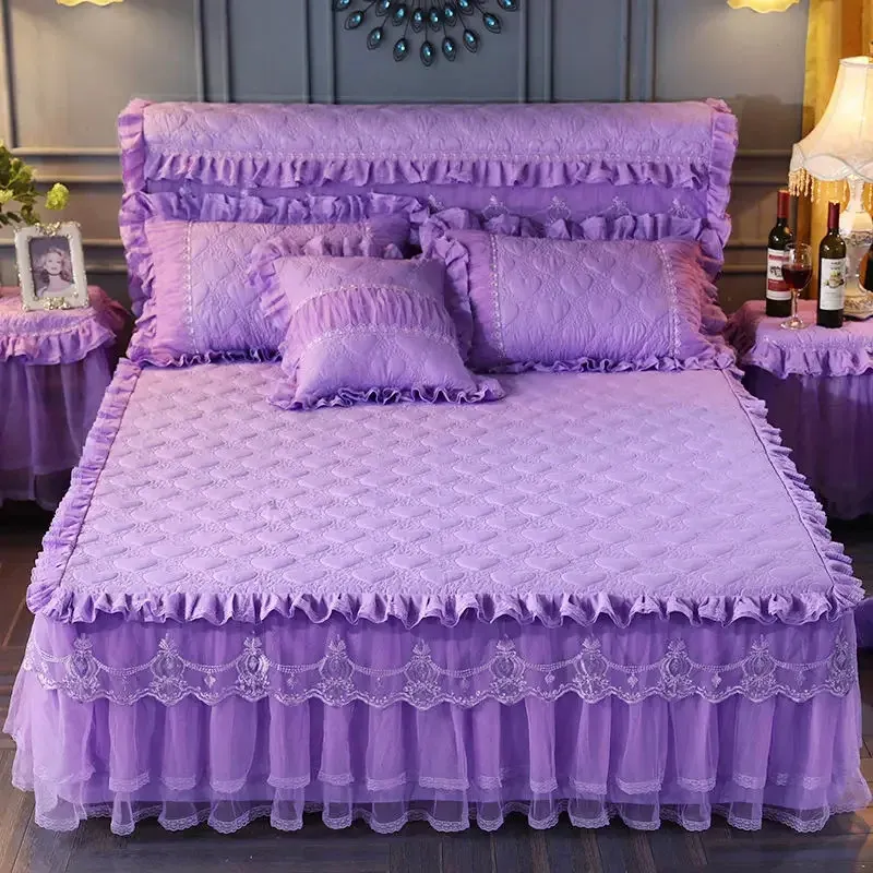 Premium Cotton Bed Cover: Thickened, Anti-Slip & Decorative - Shop Now ...