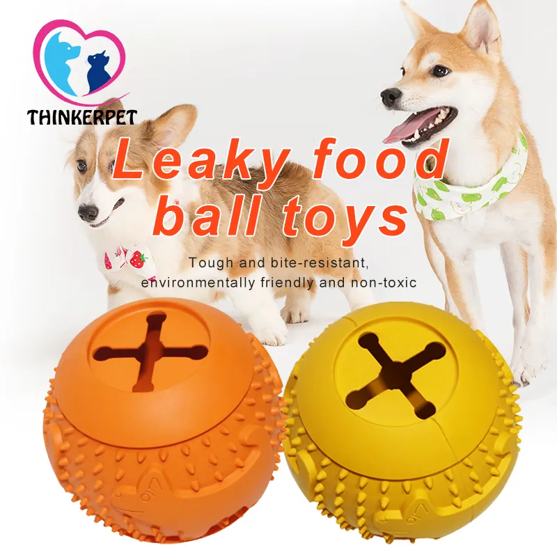 Interactive Dog Treat Puzzle Toy - Bite Resistant Chew Ball for ...