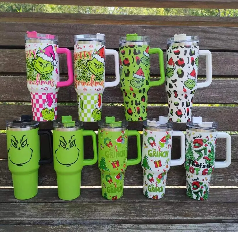 Christmas Grinch Tumbler: 40oz Stainless Steel Vacuum Insulated Grinch ...