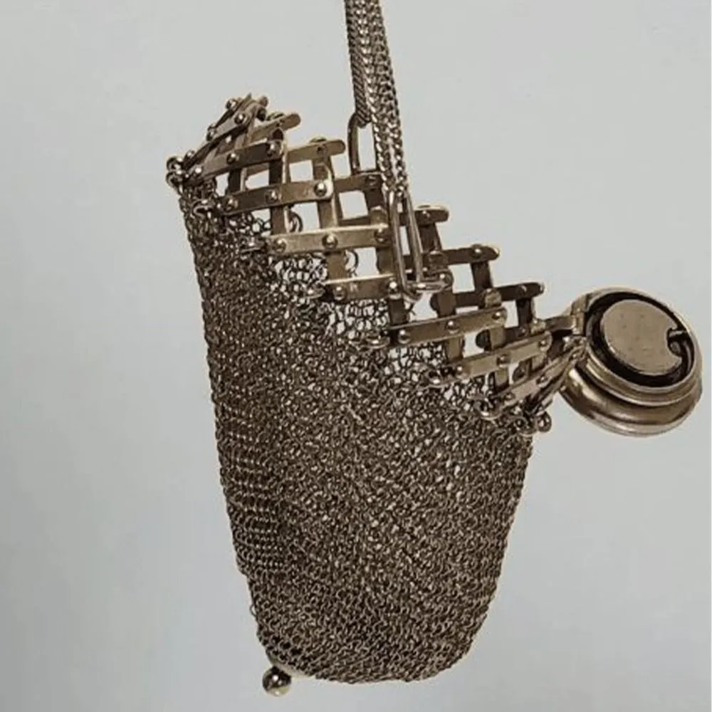 Victorian Style Coin Purse - 1920s Retro Mesh Pouch, Antique Metal ...