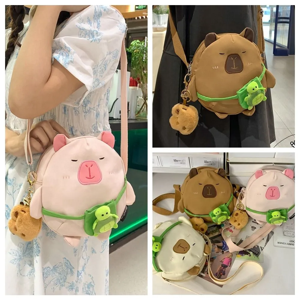 Cartoon Capybara Crossbody Rilakkuma Backpack With Mobile Phone Pocket ...