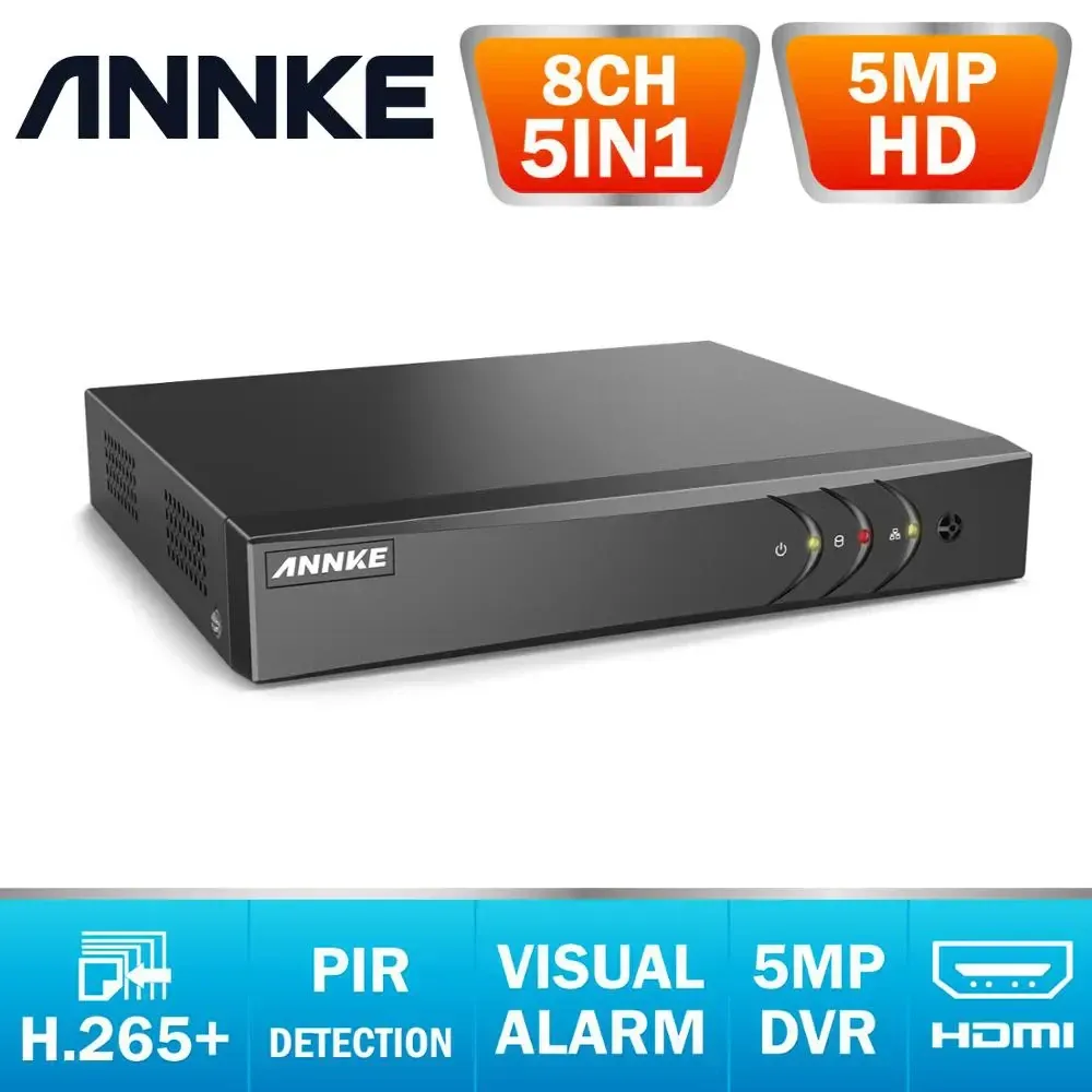 Регистратор Annke 8ch 5MP Lite 5in1 HD TVI CVI AHD IP Security DVR Рекордер H.265+ Видеозапись ...