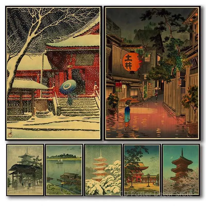 Japanese Retro Landscape Posters Traditional Scenes... From Happy_dust ...