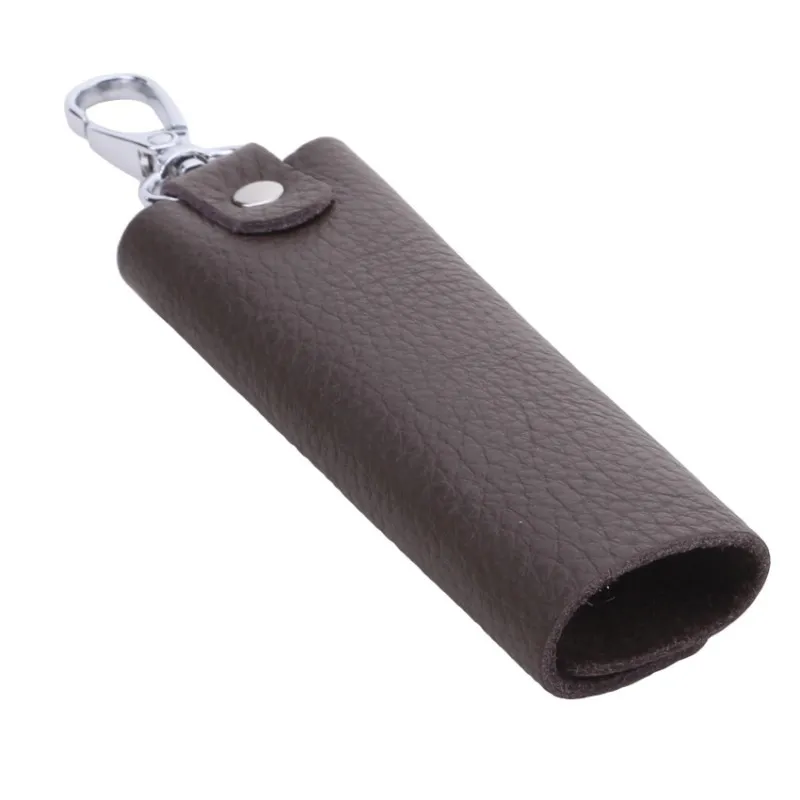 Small Leather Key Coin Pouch Wallet - Secure Snap Closure, Unisex ...