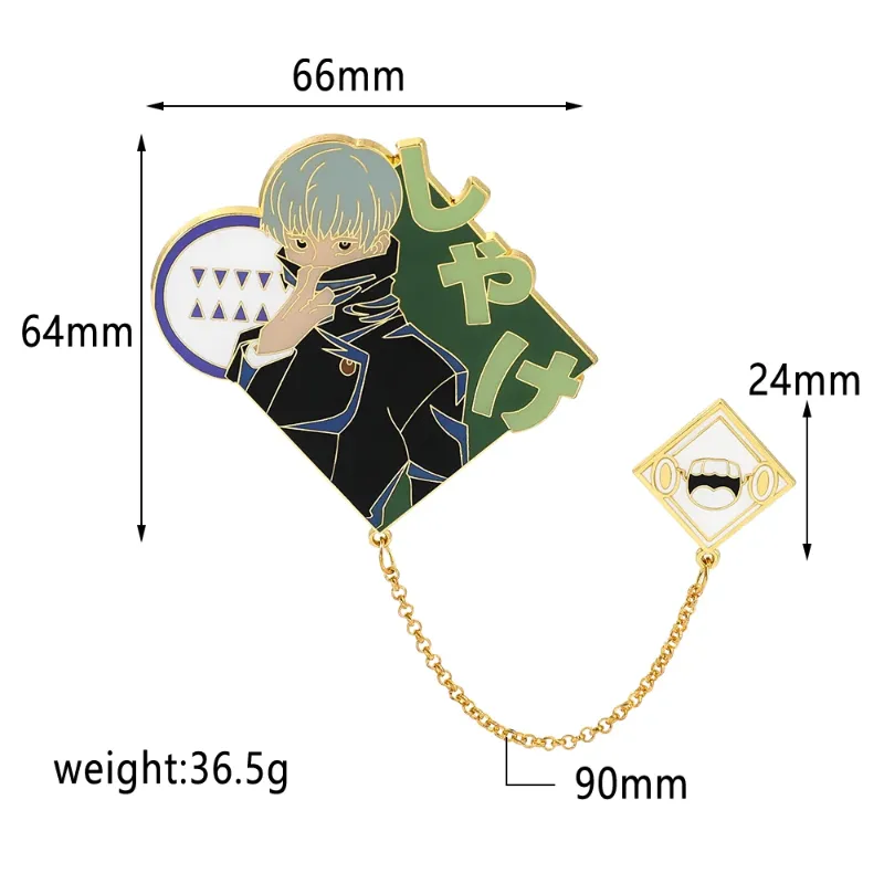 Jujutsu Kaisen Genshin Brooch Set Itadori Yuji Gojo Satoru Inumaki