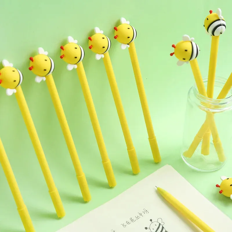 Cute Pen: 24 Mini Bee Pens With Black Gel Ink For Signature, Decoration ...