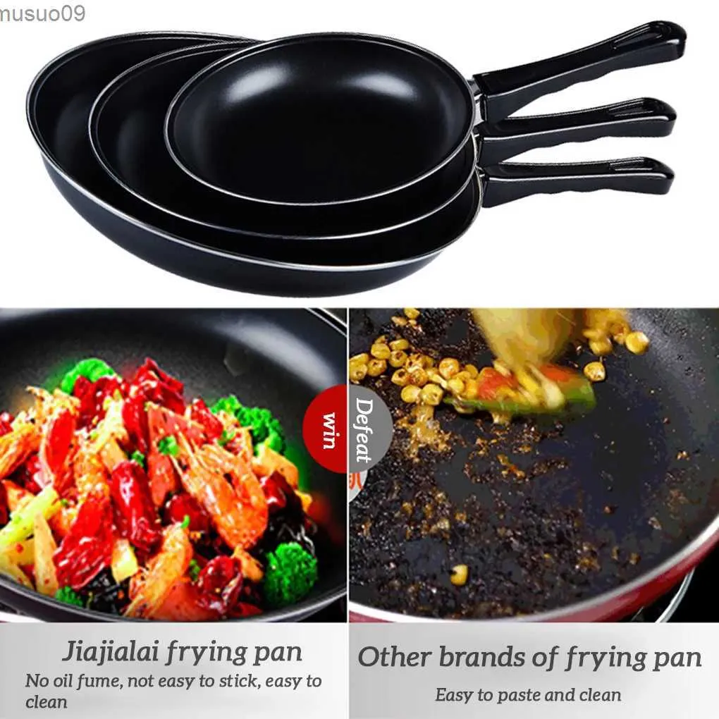 Pans No Stick Mini Thick Steak Flat Bottomed Pan Iron Pancake And Egg ...