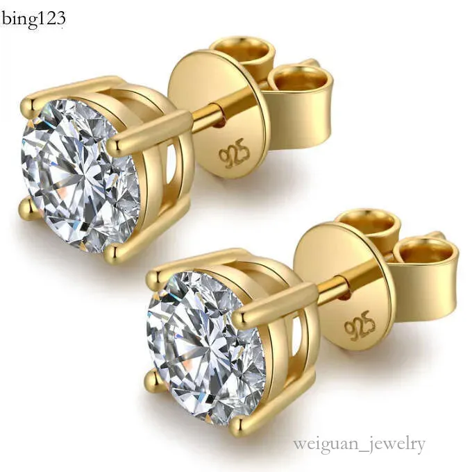 Gold Plated Sterg Sier Women Moissanite Dia Earrings From Cubanchain889 ...